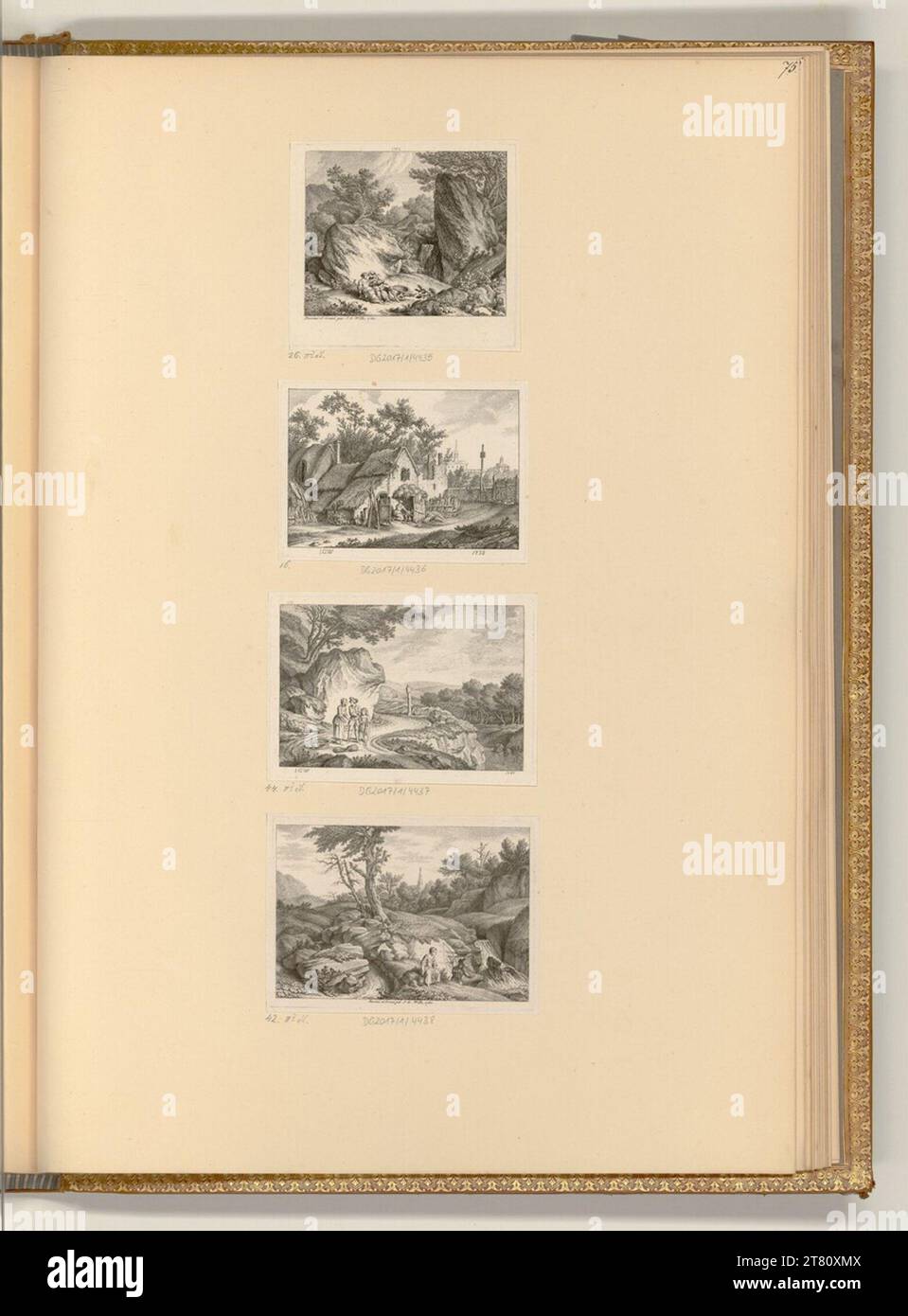 Johann Georg Wille (Engraver) Landscapes. etching 1738-1762 , 1738/1762 ...