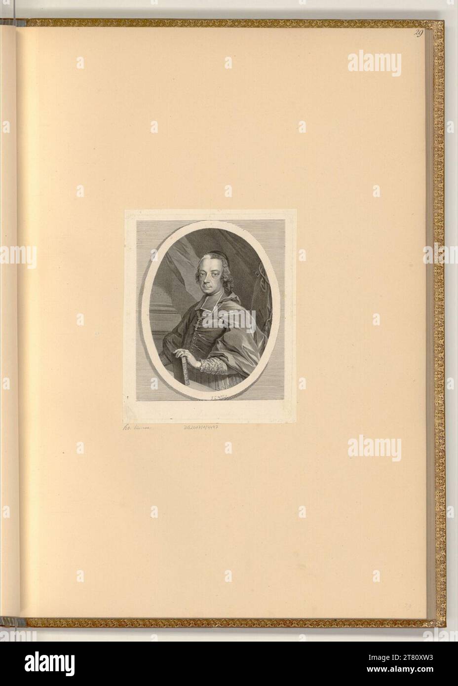 Johann Georg Wille (Engraver) Portrait of clergy. Copper engraving ...