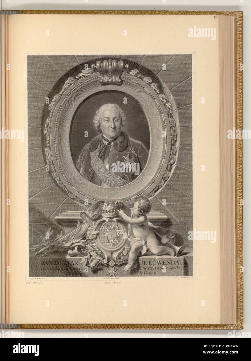 Johann Georg Wille (Engraver) Portrait Woldemar the Loadal. Copper ...
