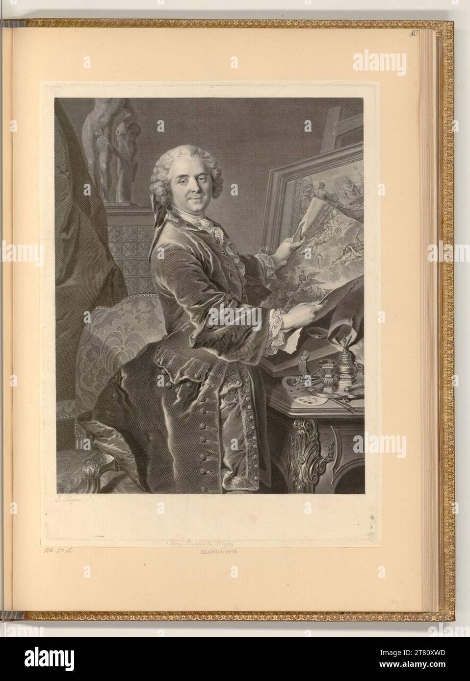 Johann Georg Wille (Engraver) Porträt Jean Baptiste Massé. Copper ...