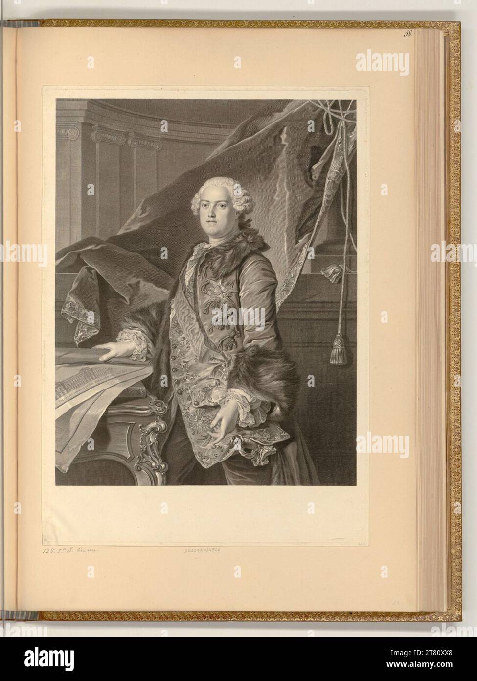Johann Georg Wille (Engraver) PortRänt Abel Francois Poisson, Marquis ...
