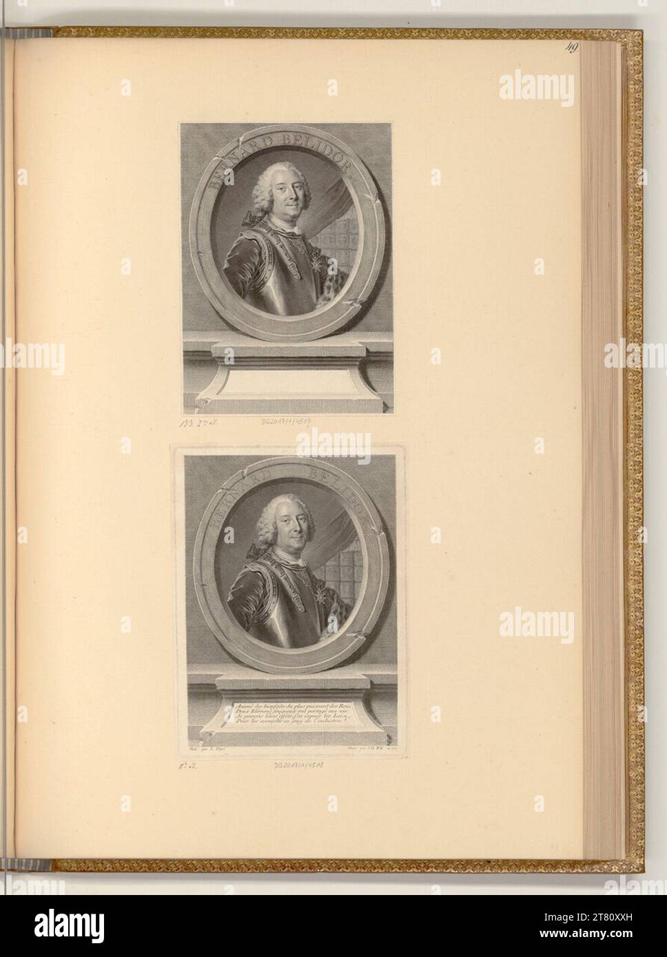 Johann Georg Wille (Engraver) Portraits Bernard de Bélidor. Copper ...