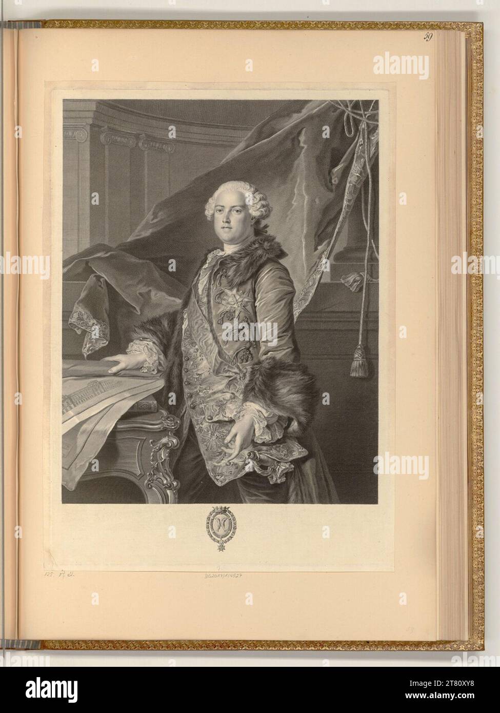 Johann Georg Wille (Engraver) PortRänt Abel Francois Poisson, Marquis ...