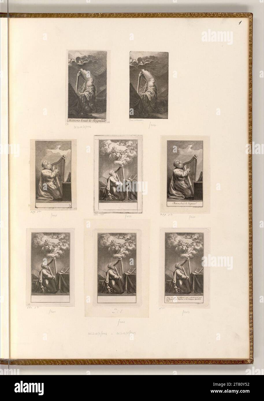 Daniel Nikolaus Chodowiecki (Engraver) Title copper on the psalms (King ...