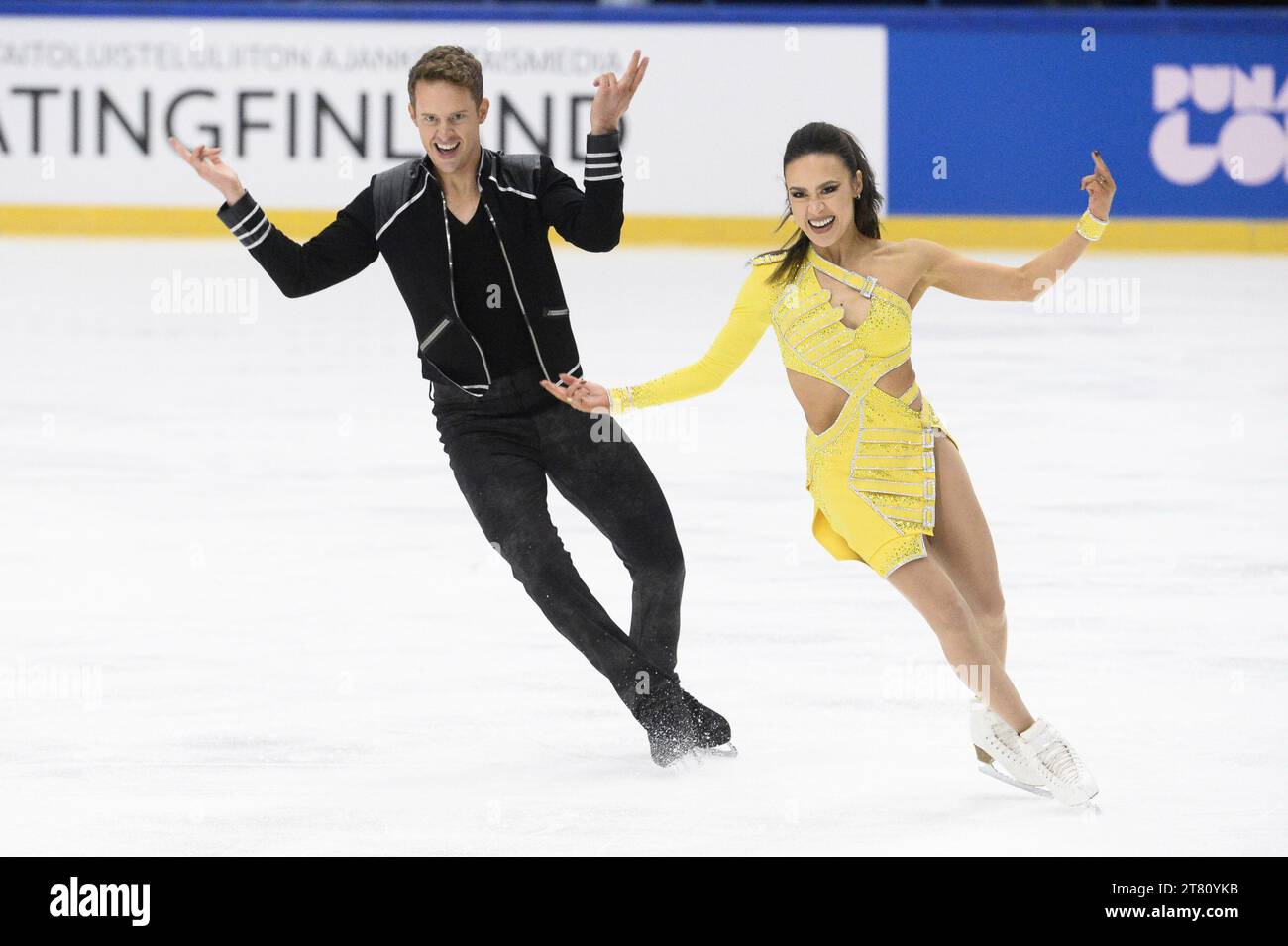 Madison Chock and Evan Bates of the US perform during ice dance rhythm ...