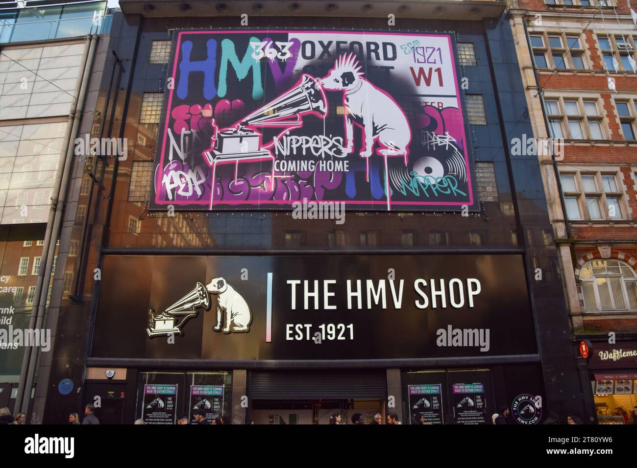 London, UK. 17th November 2023. The famous logo is unveiled as iconic ...