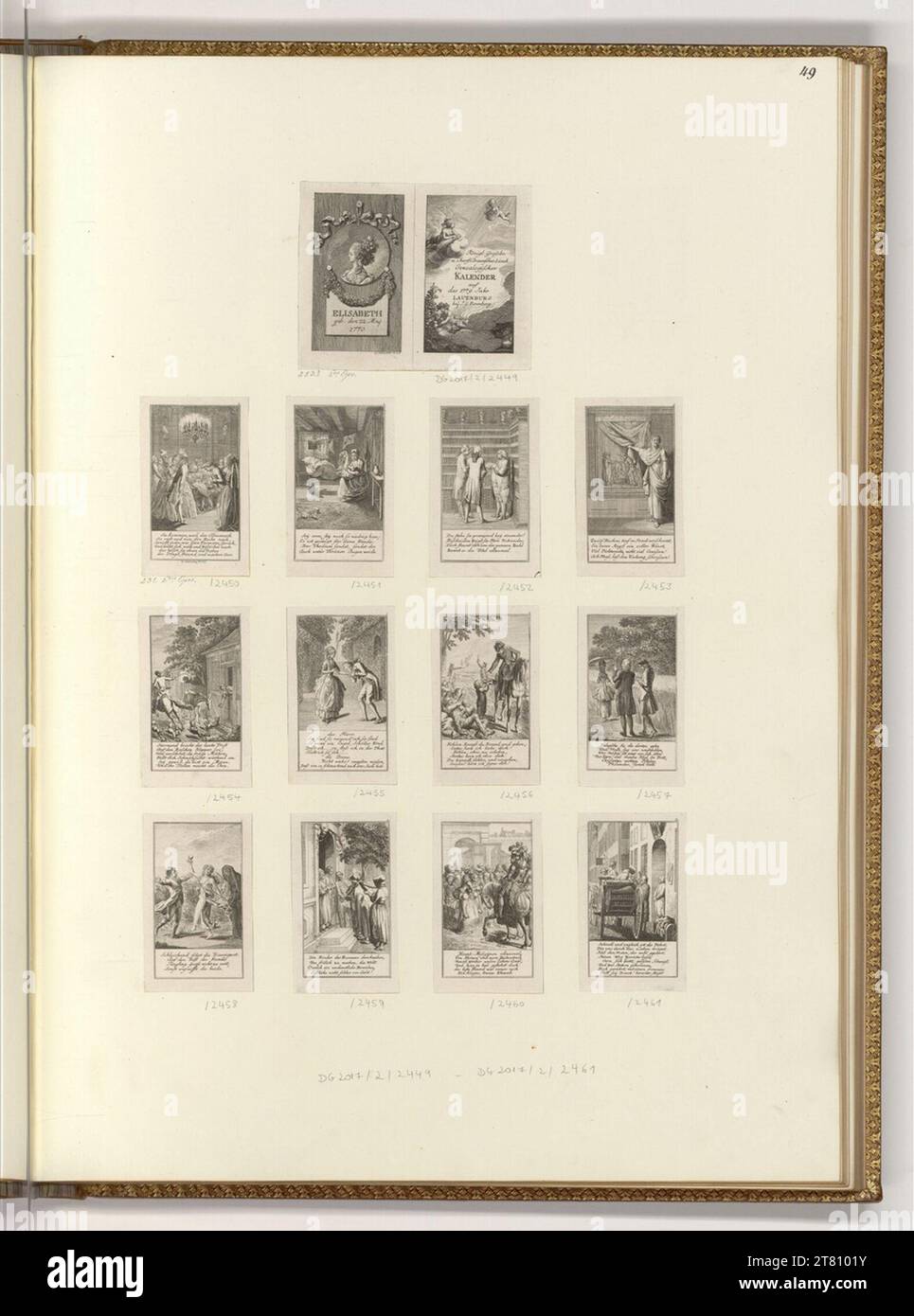 Daniel Nikolaus Chodowiecki (Engraver) Portrait and title of the ...