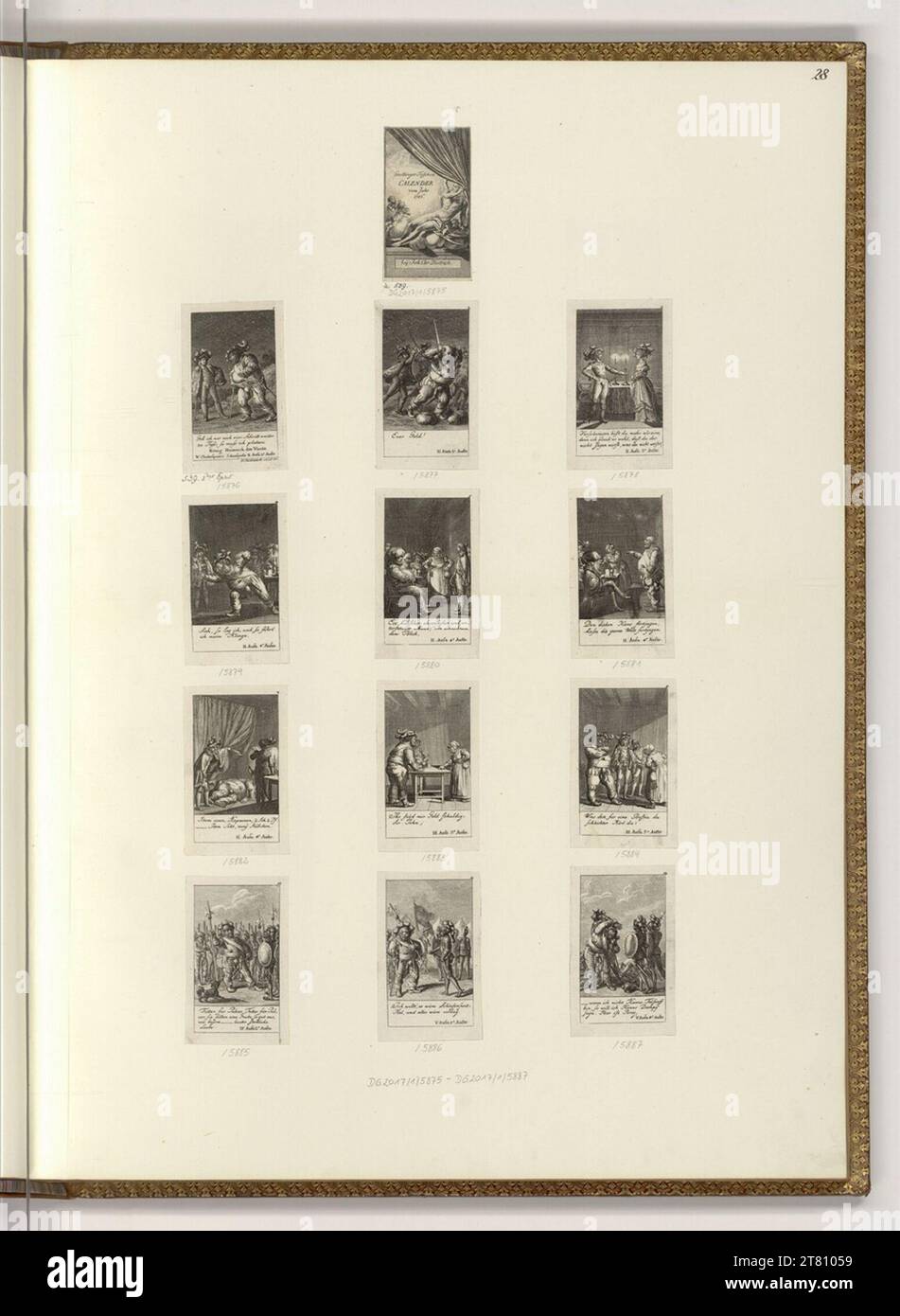 Daniel Nikolaus Chodowiecki (Engraver) Göttingen pocket calendar from ...