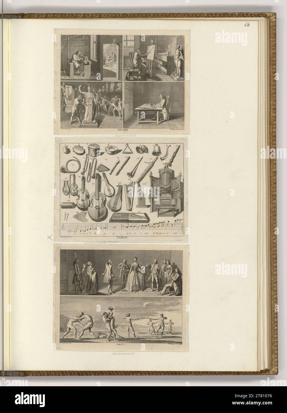 Daniel Nikolaus Chodowiecki Various scenes, musical instruments ...