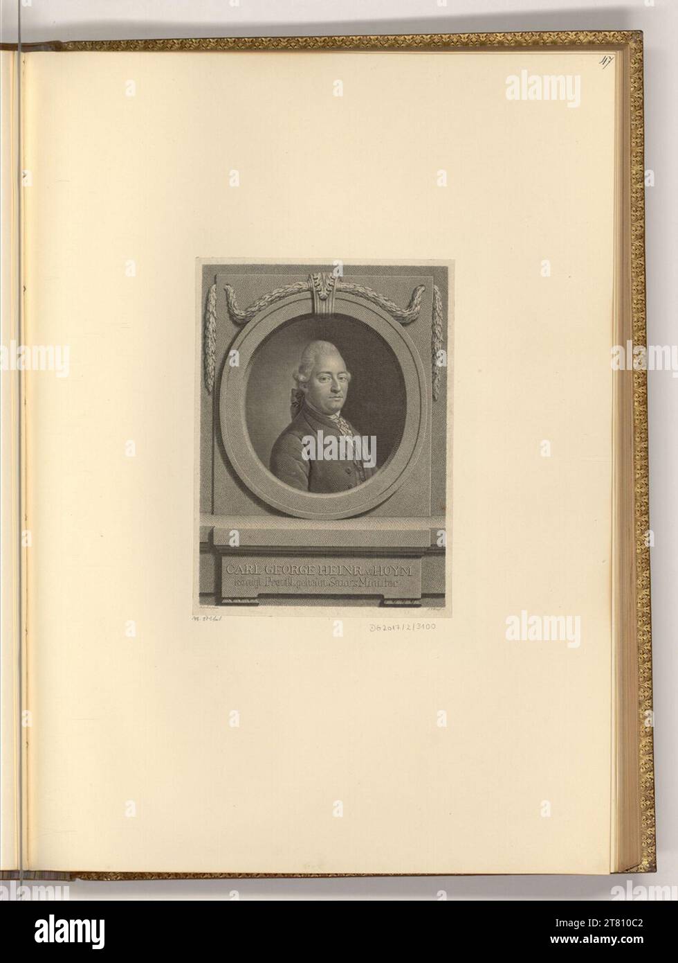 Johann Friedrich Bause (Engraver) Portrait Carl Georg Heinrich Graf von ... Johann Friedrich Bause (Engraver) Portrait Carl Georg Heinrich Graf von ...