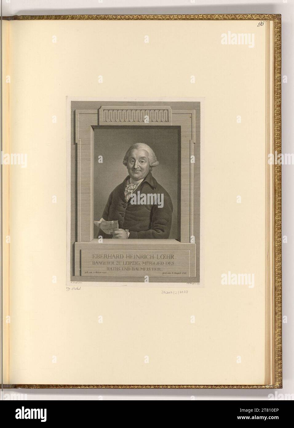 Johann Friedrich Bause (Engraver) Portrait Eberhard Heinrich Loehr ... Johann Friedrich Bause (Engraver) Portrait Eberhard Heinrich Loehr ...