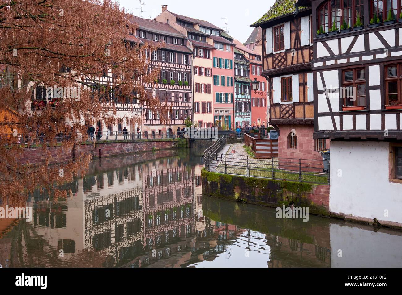 Landscape channel view of the old city of Strasbourg. Alsace, France ...