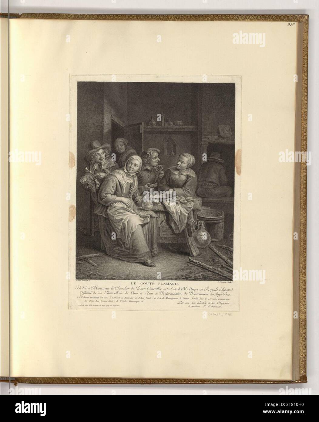 Jacob Matthias Schmutzer (Engraver) The Flemish taste. Copper engraving, etching copperplate ...