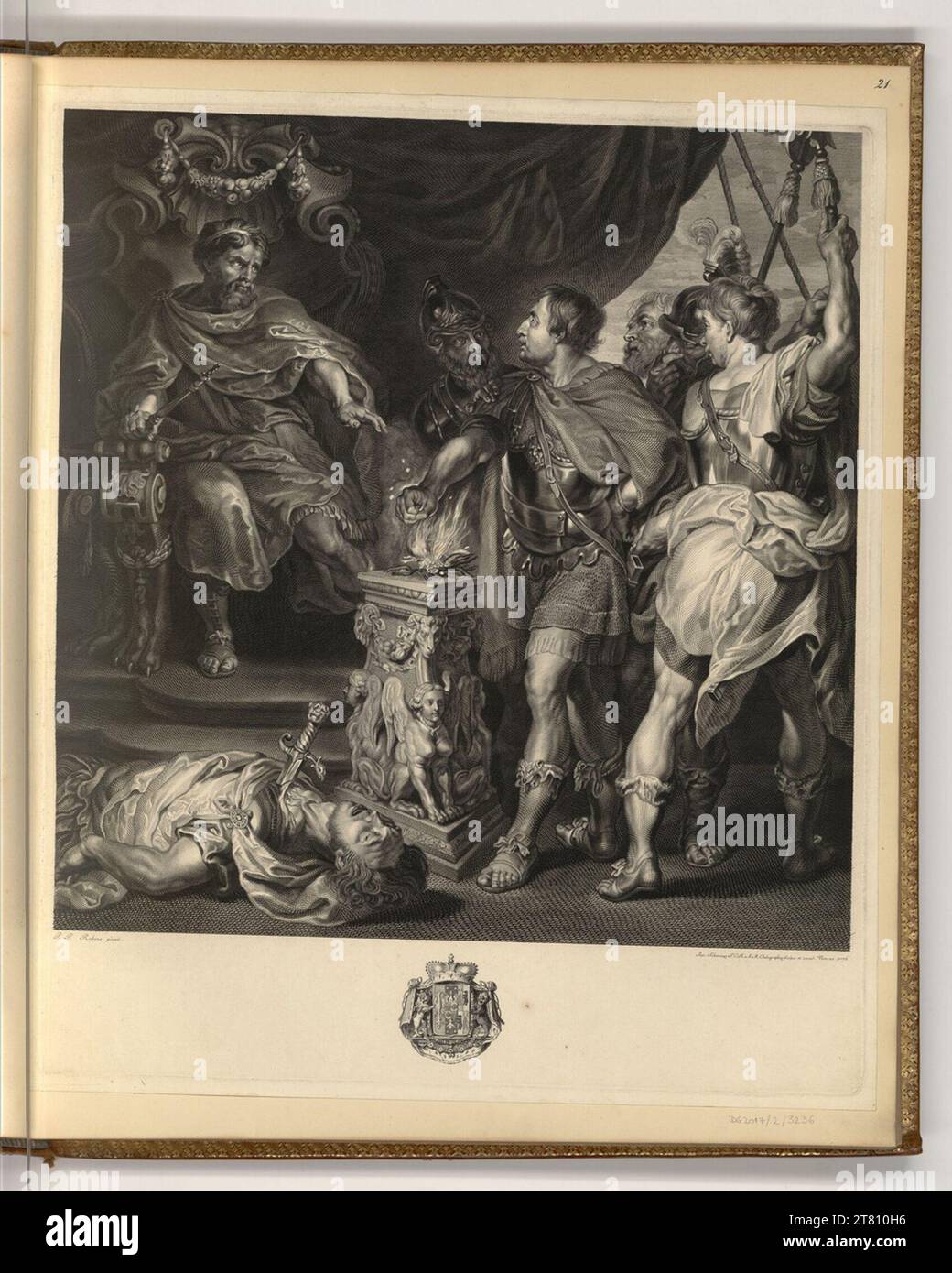 Jacob Matthias Schmutzer (Engraver) Mucius Vor Porsenna. Copper ...
