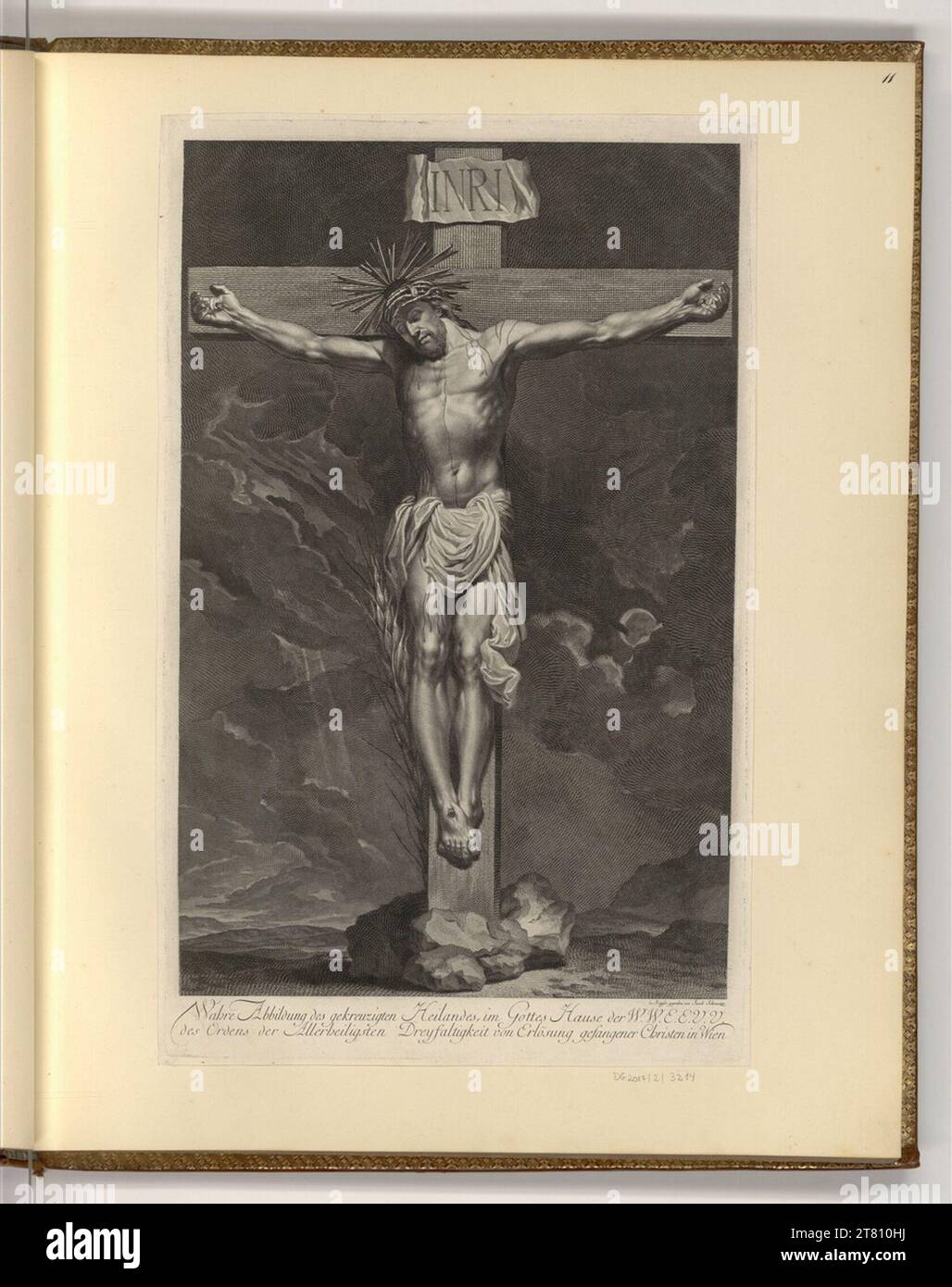Jacob Matthias Schmutzer (Engraver) Christ on the cross. Copper ...