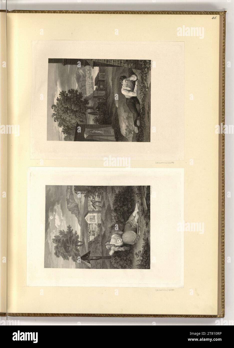 Karl Rahl (The Older) The orphaned; The mother grave. Etching, copper ...