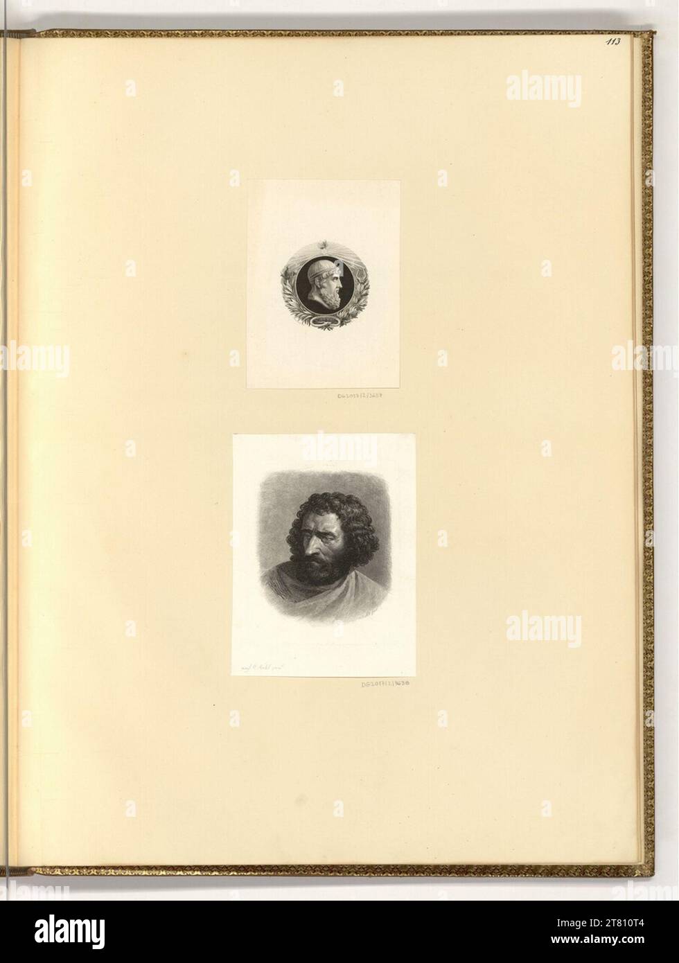 Karl Rahl (The Older) Ancient bust; Men's portrait. Steel engraving ...