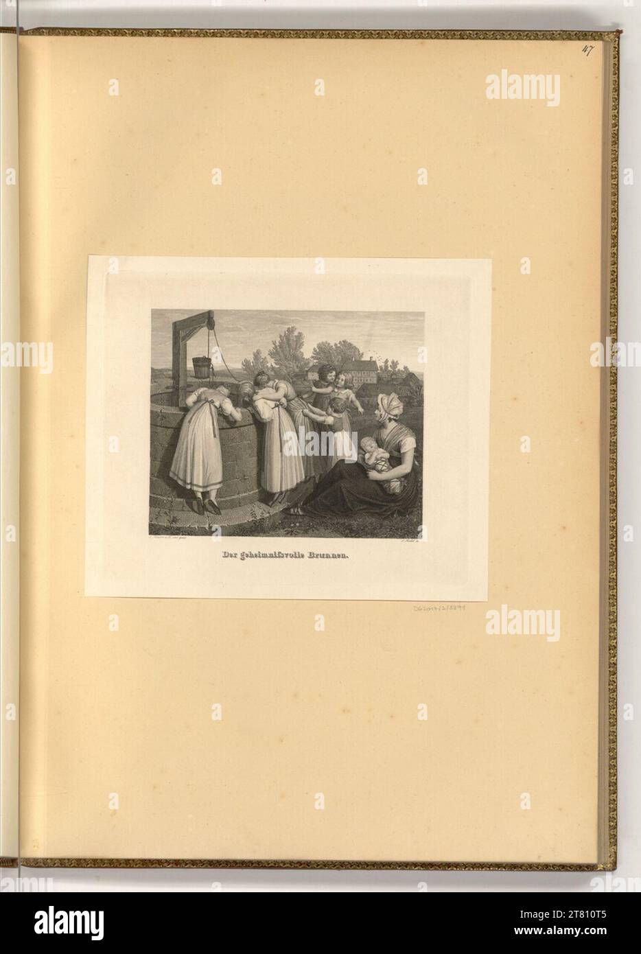 Karl Rahl (The Older) The mysterious fountain. Etching, copper ...