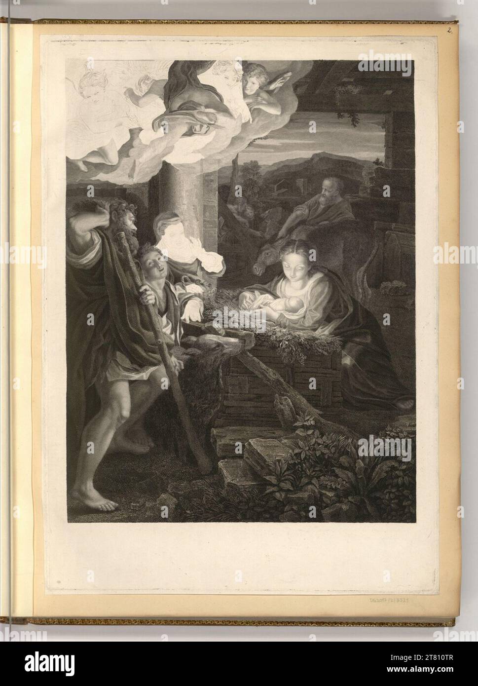 Karl Rahl (The Older) The Holy Night. Copper engraving, etching 1794 ...