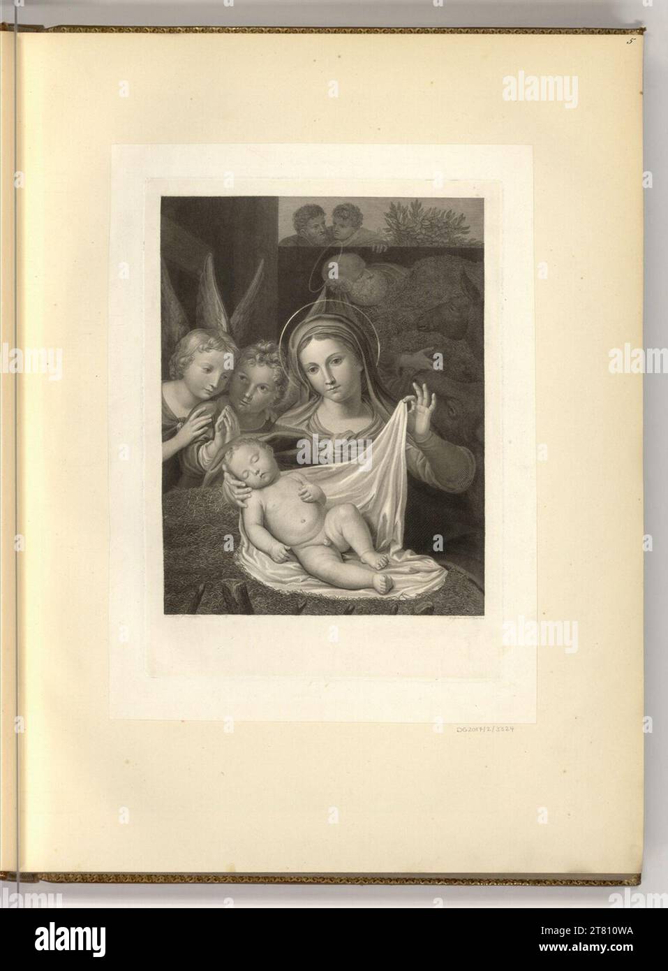 Karl Rahl (The Older) The adoration of the shepherds. Copper engraving ...