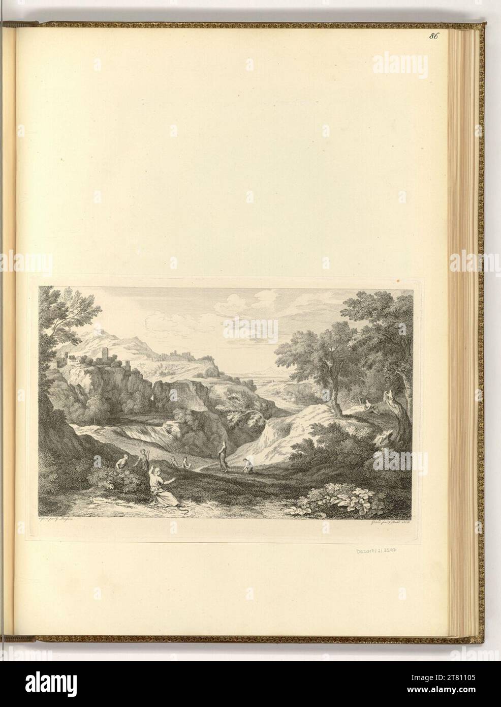 Karl Rahl (The Older) Landscape. etching 1806 , 1806 Stock Photo - Alamy