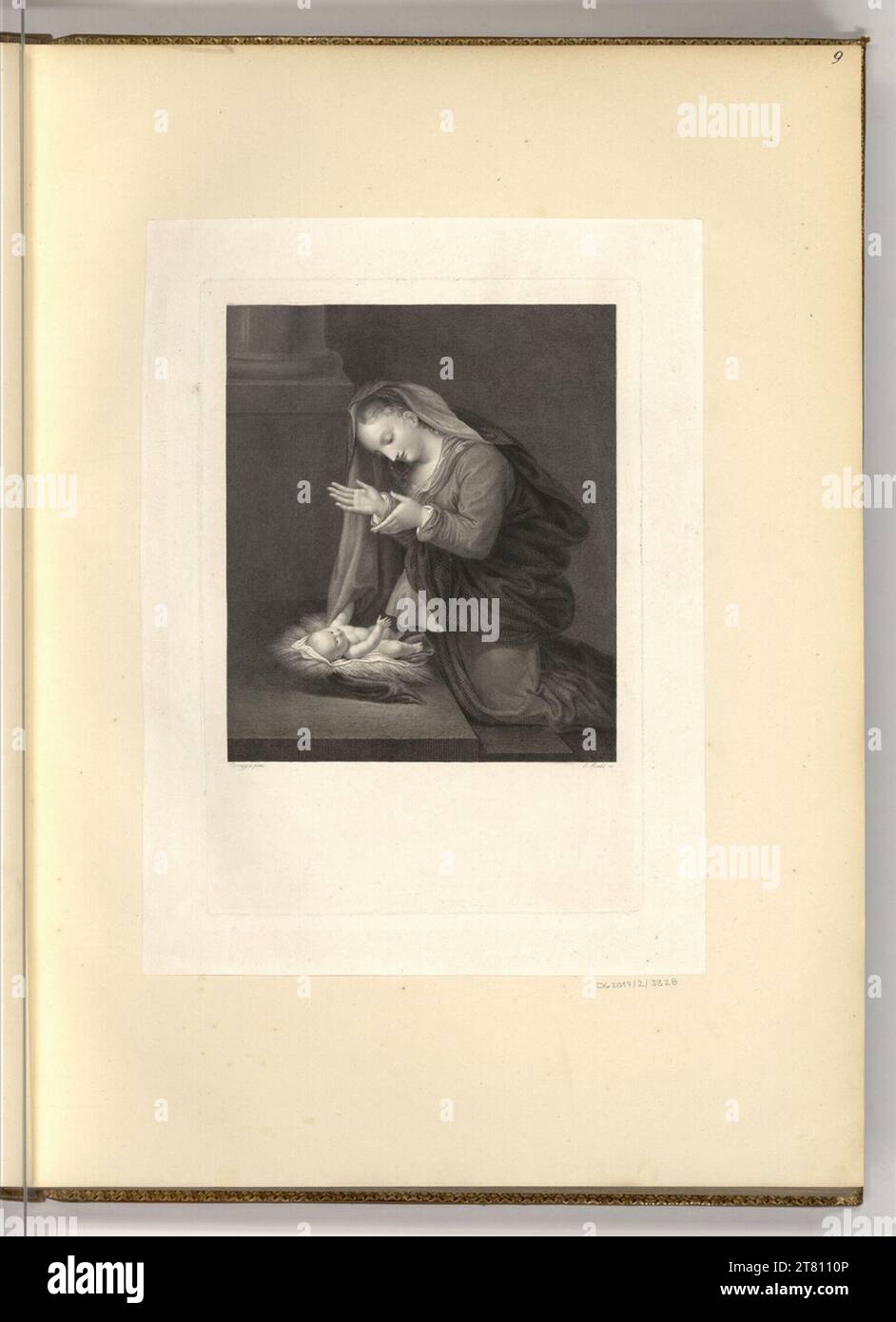 Karl Rahl (The Older) Mary and child. Copper engraving print 1794-1843 ...