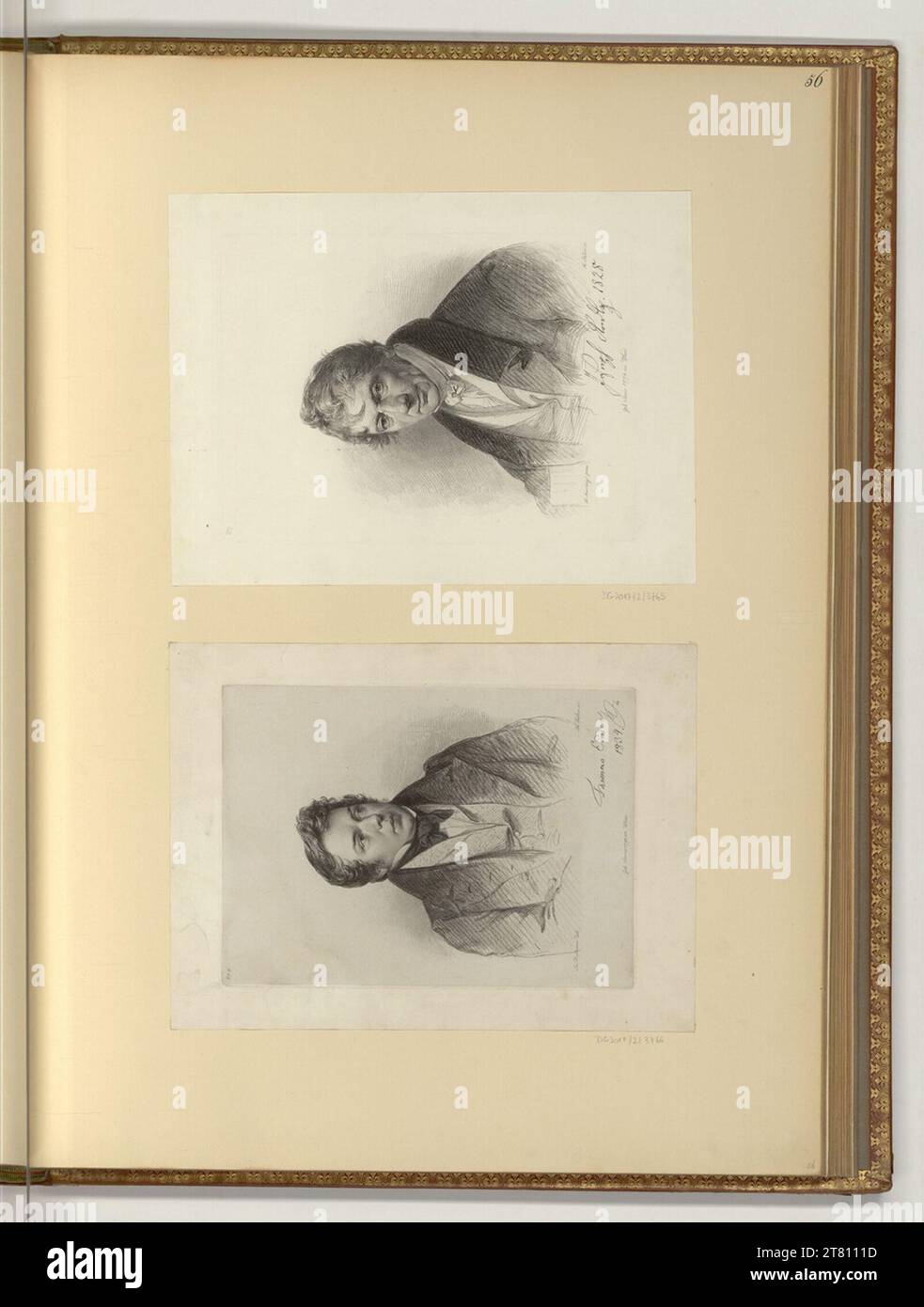 Franz Stöber (Engraver) Portraits Thomas Ender, Joseph Redl. Etching ...