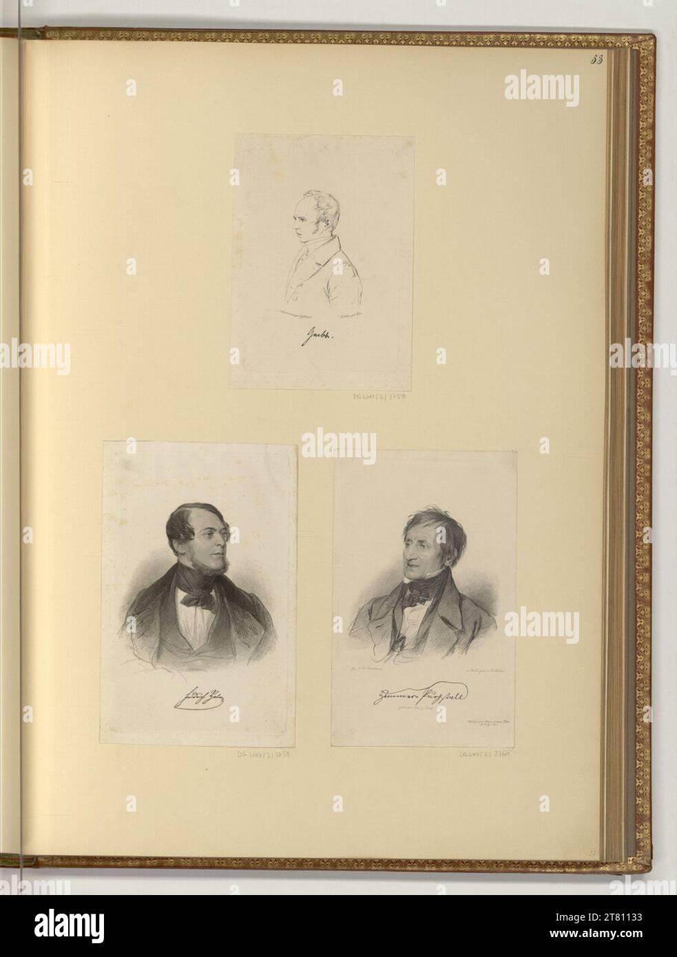 Franz Stöber (Engraver) Portrait Friedrich Halm; Joseph von Hammer ...