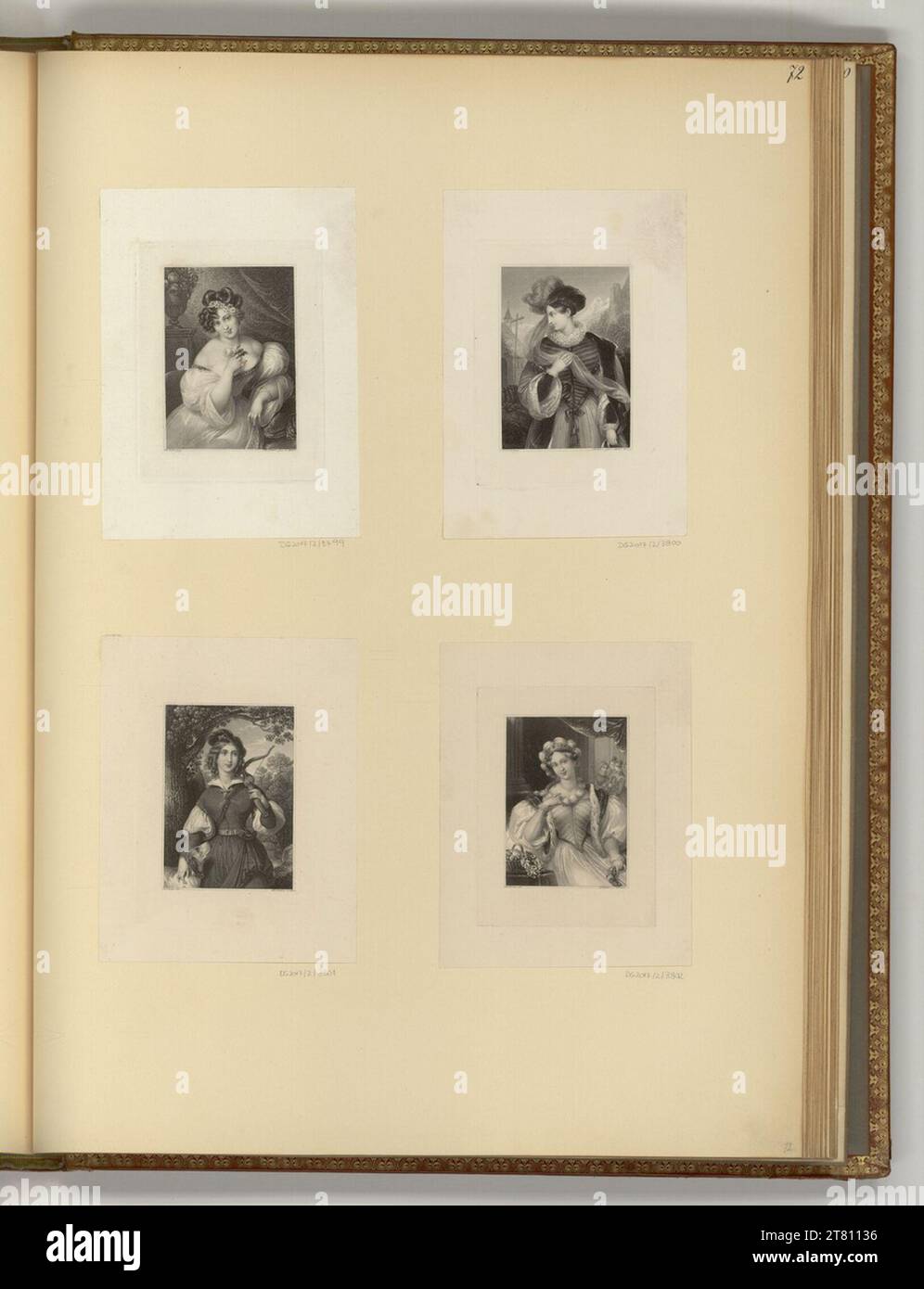 Franz Stöber (Engraver) Women's portraits. Steel stitch; etching 1810 ...