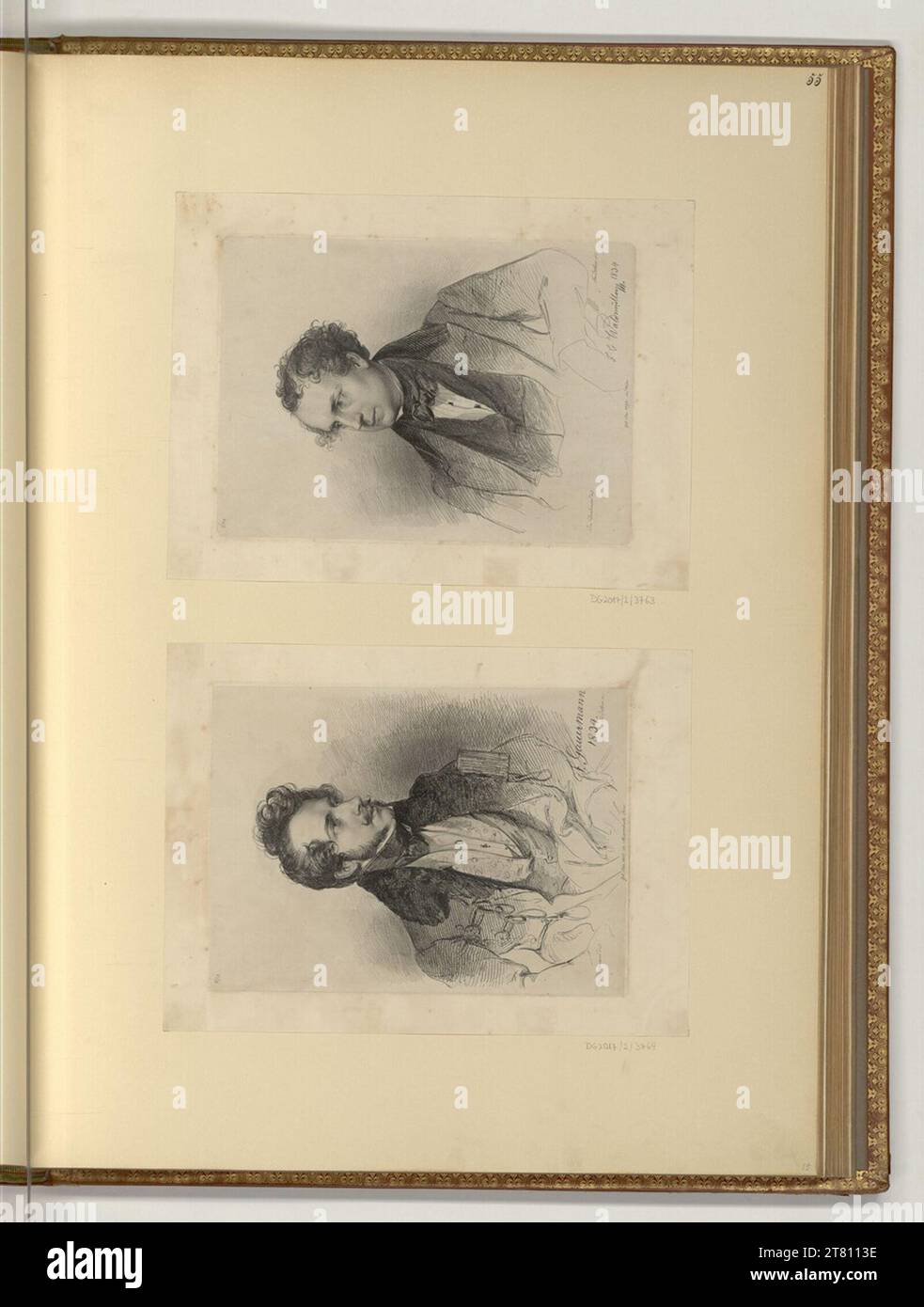 Franz Stöber (Engraver) Portraits Friedrich Gauermann, Ferdinand Georg ...