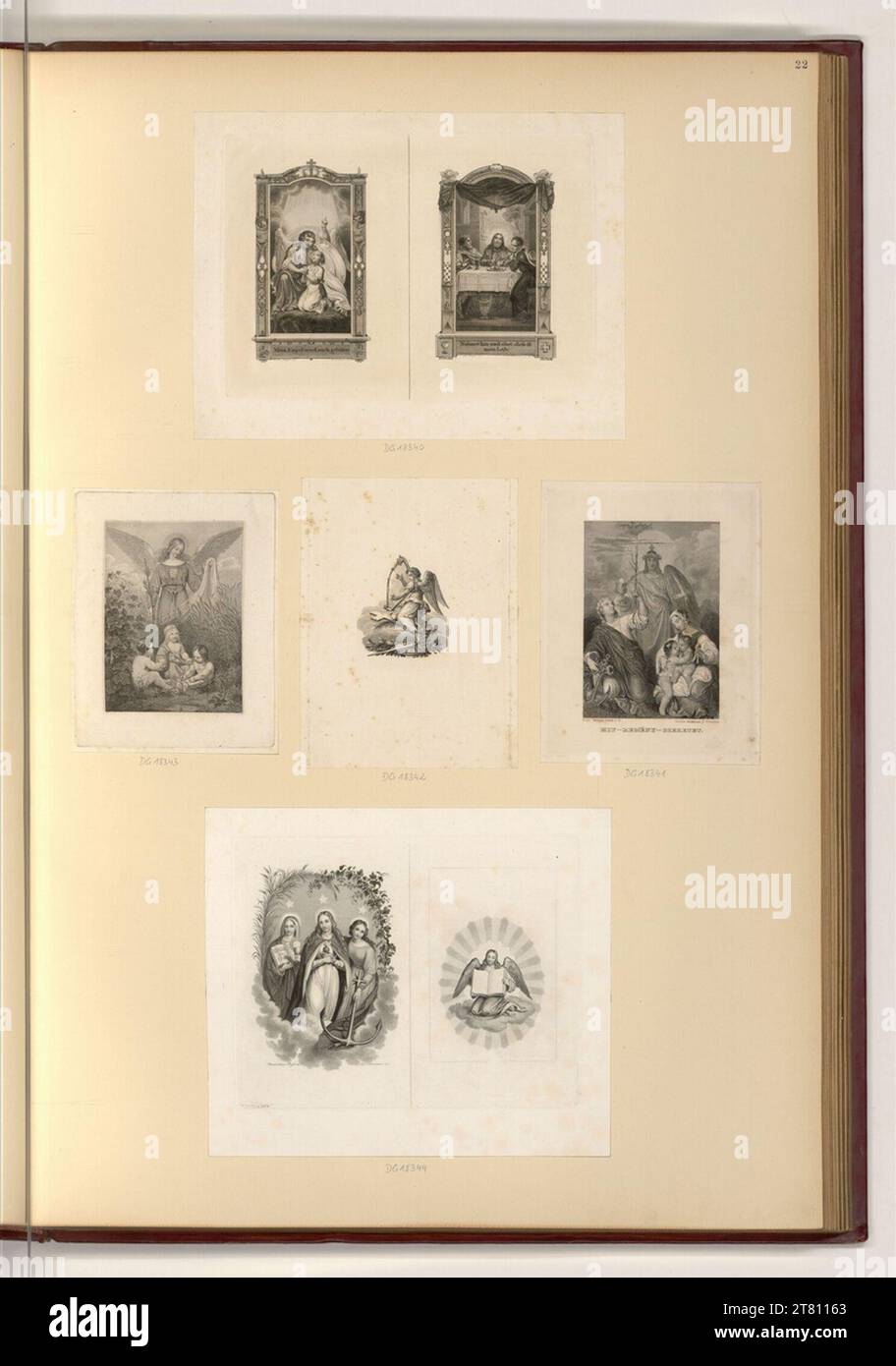 Josef Axmann (Engraver) Guardian angel with children; Personifications ...