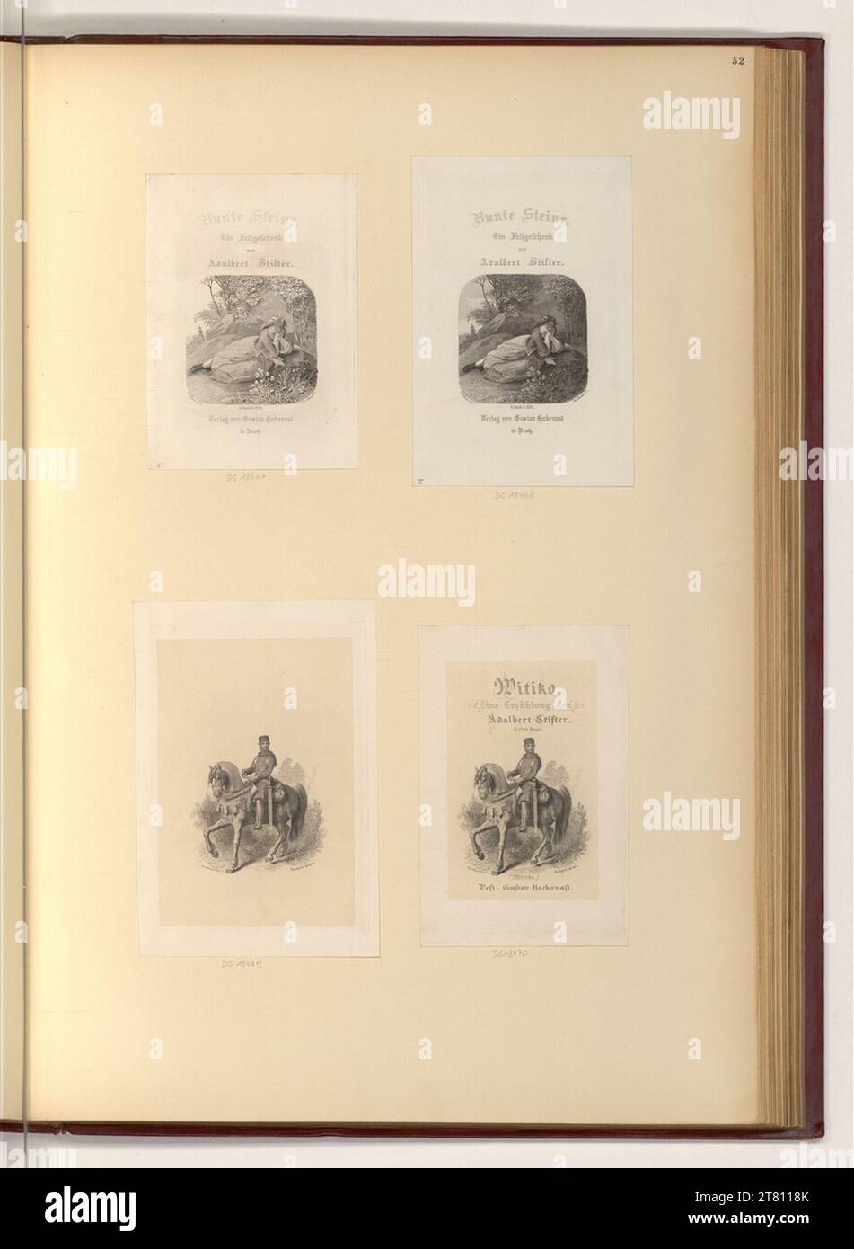 Josef Axmann (Engraver) Adalbert Stifter: Colorful Steine (title page ...