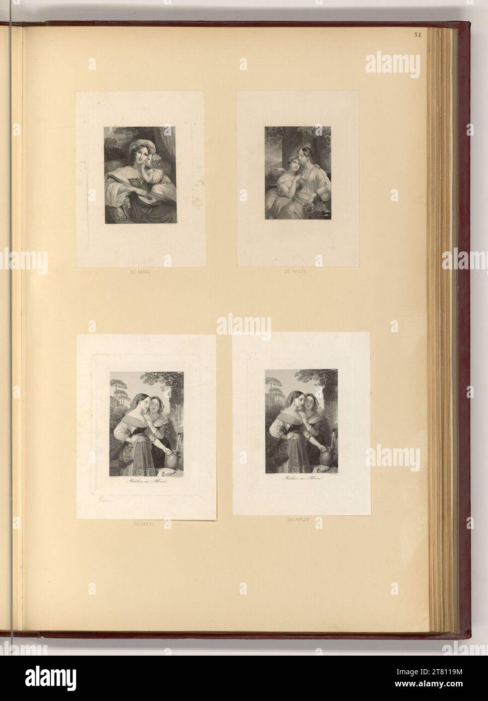 Josef Axmann (Engraver) Girls' portraits; Girl from Albano. Etching ...