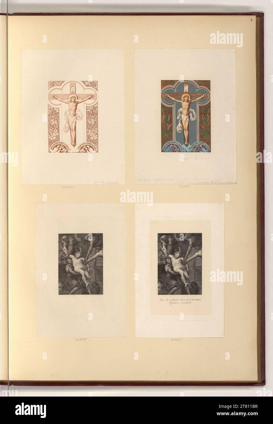 Josef Axmann (Engraver) Christ on the cross; The cross acceptance ...