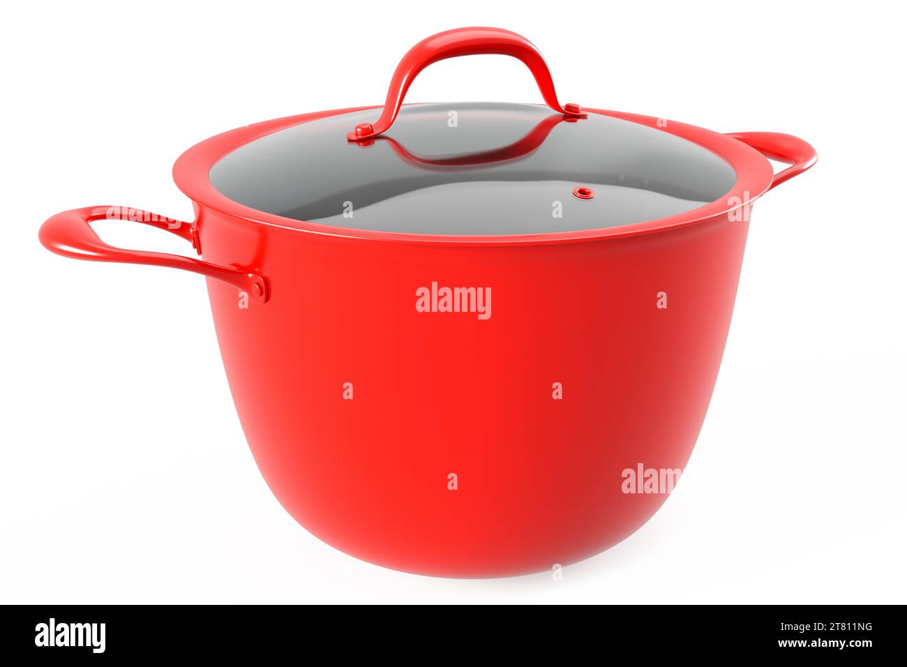 Stainless steel red cooker with lid and chrome plated aluminum cookware ...