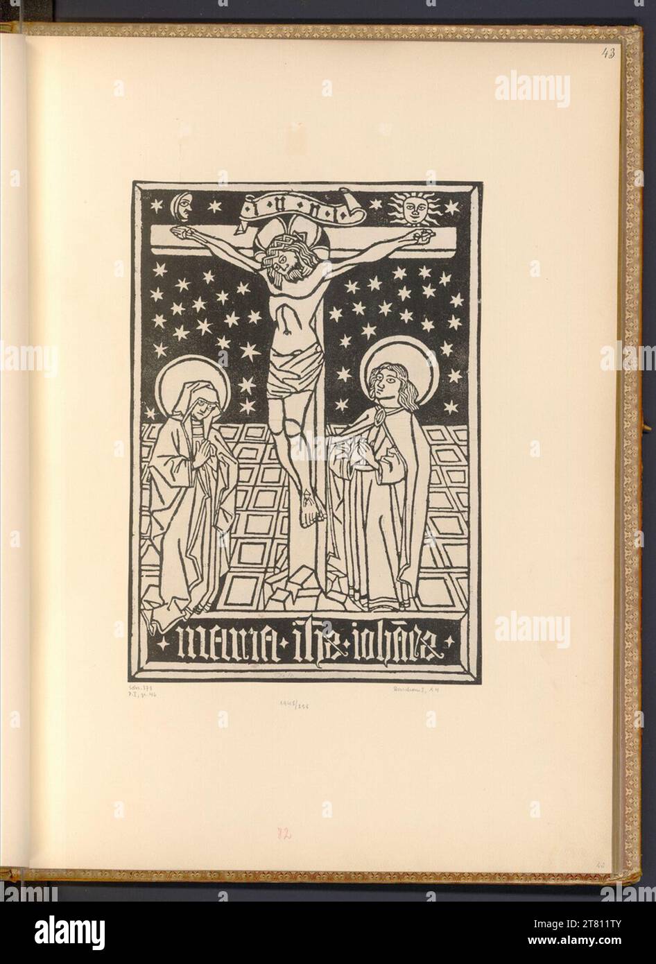 unbestimmt (Fälschung nach) Crucifixion of Christ. Woodcut 18. Century ...