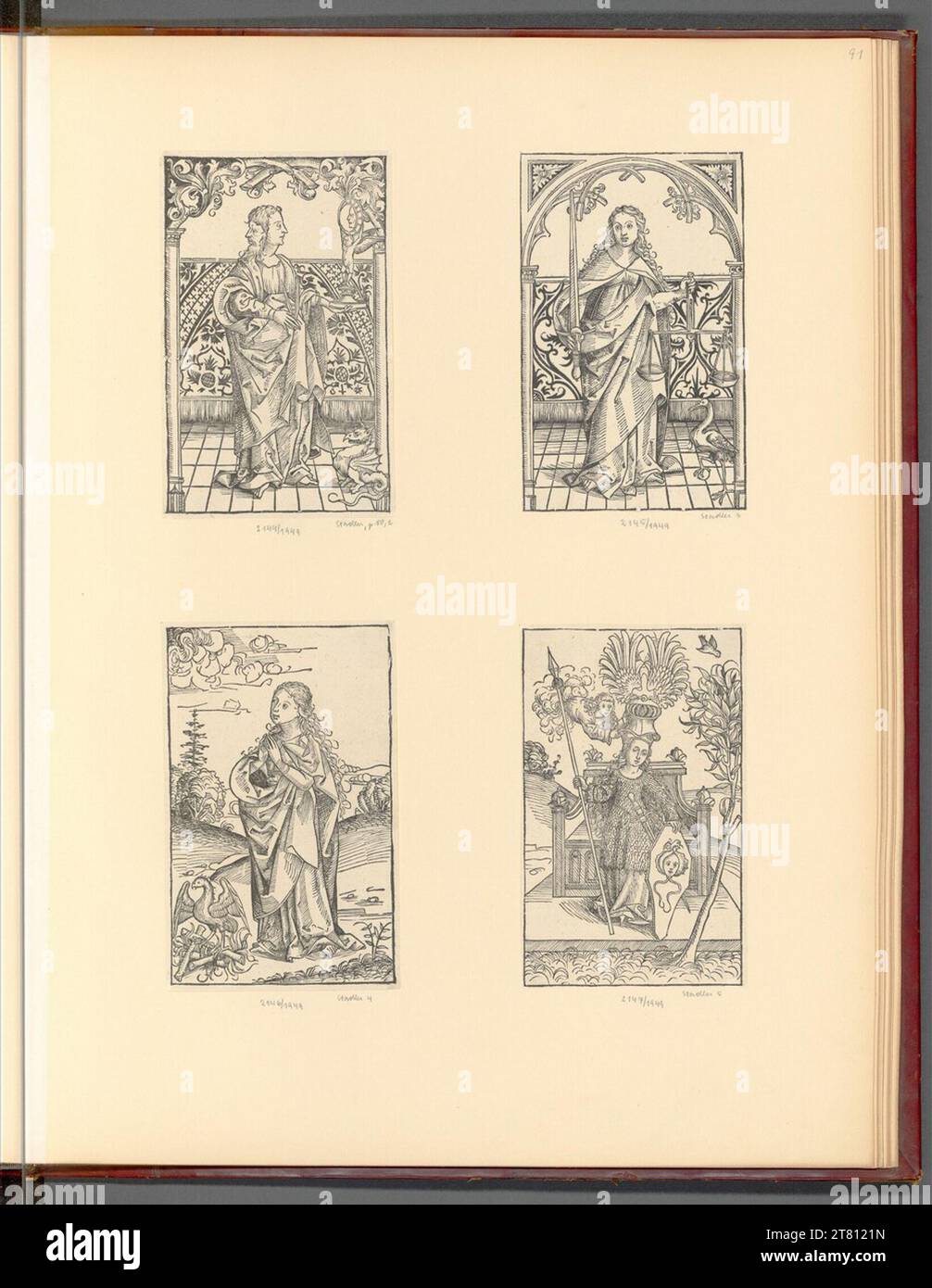 Michael Wolgemut (Formschneider in) Personifications. Woodcut 1473-1519 ...
