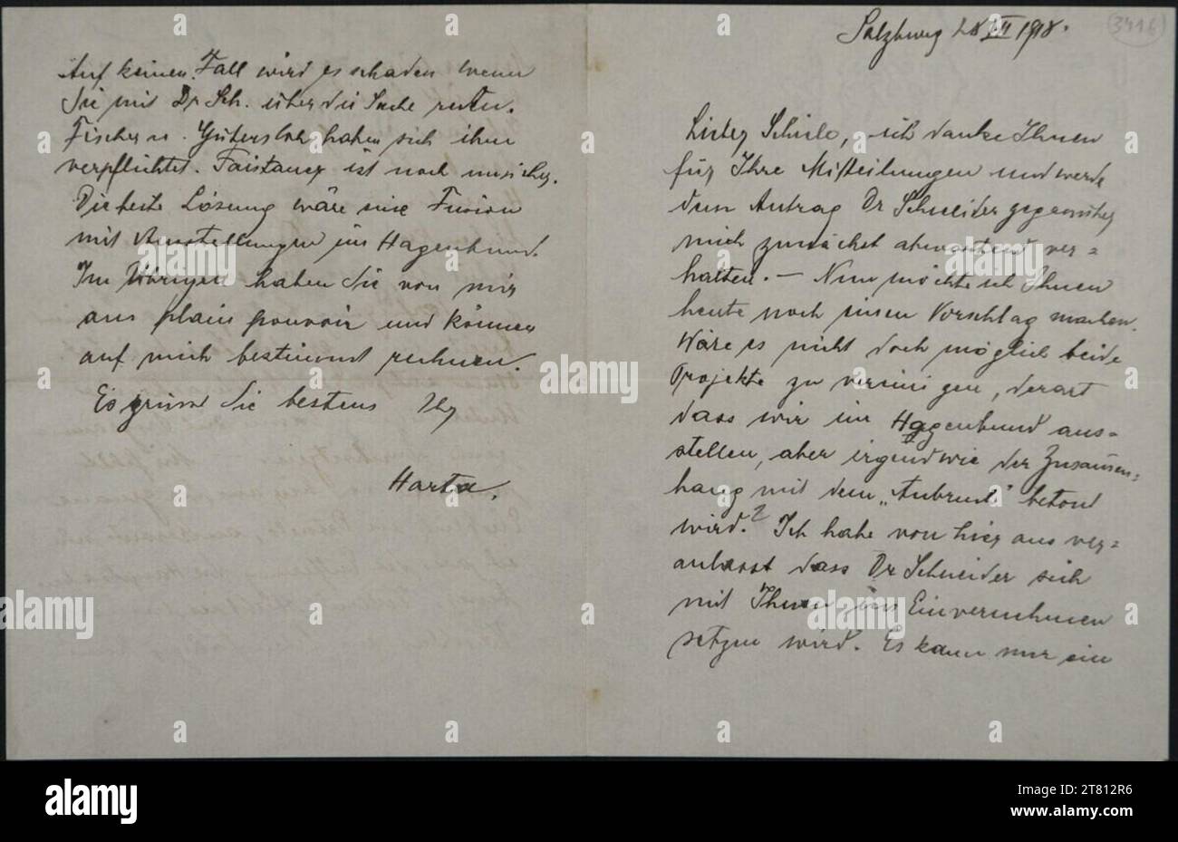 Felix Albrecht Harta (Verfasser in) Letter from Felix Harta to Egon ...