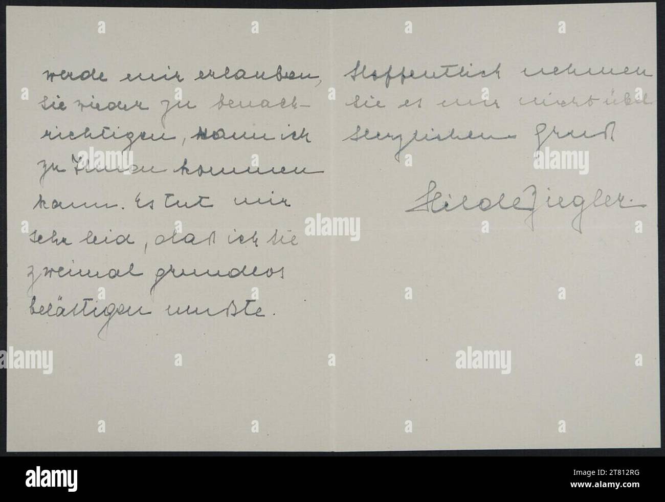 Hilde Ziegler (Verfasser in) Letter from Hilde Ziegler to Egon Schiele ...