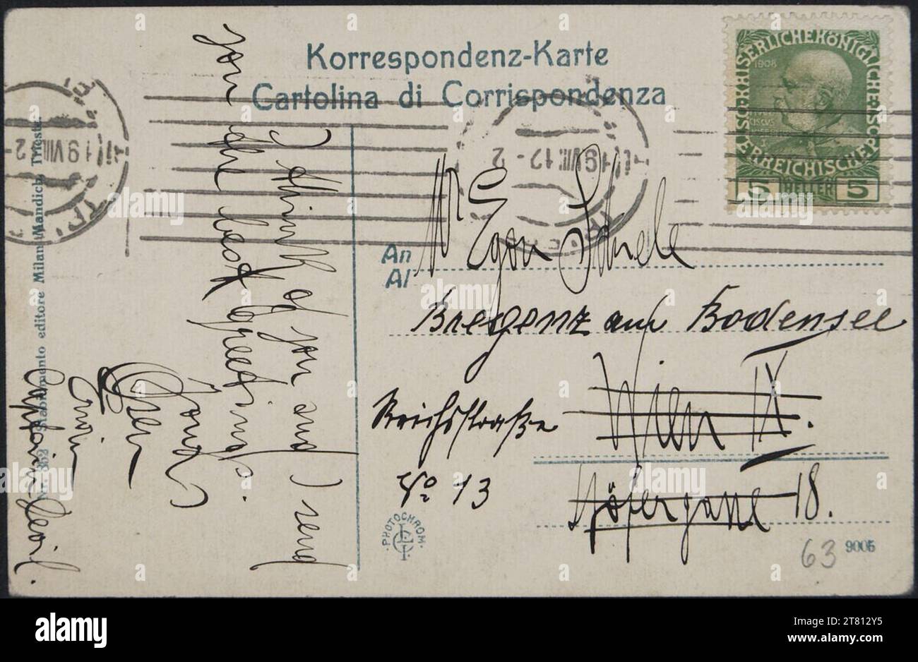 Erwin Dominik Osen (Verfasser in) Postcard of Erwin Osen from Trieste ...