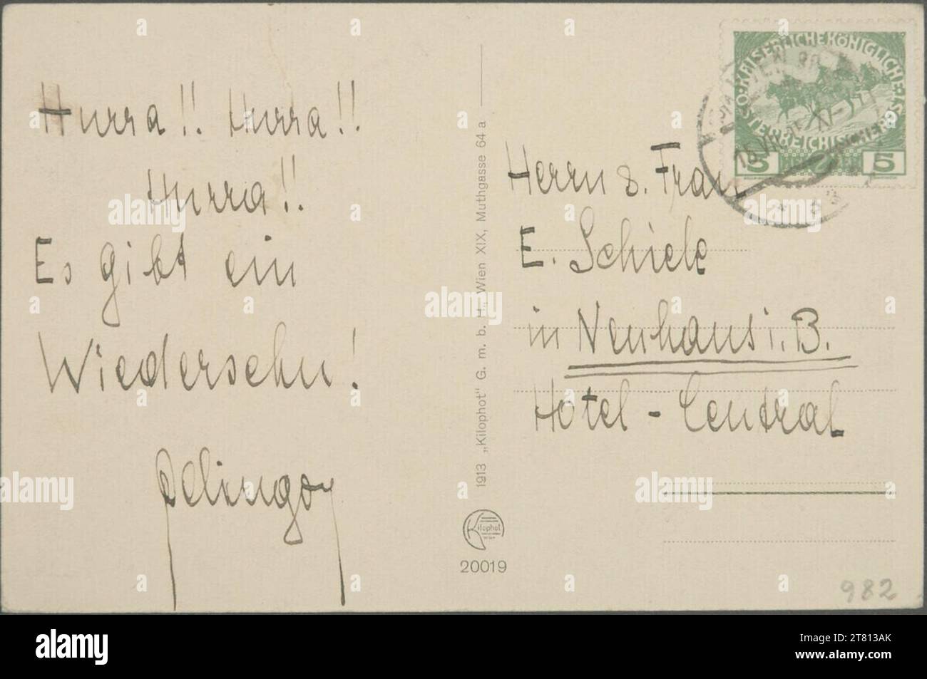 Adele Harms (Verfasser in) Postcard of Adele Harms to Mr. and Ms. Egon ...