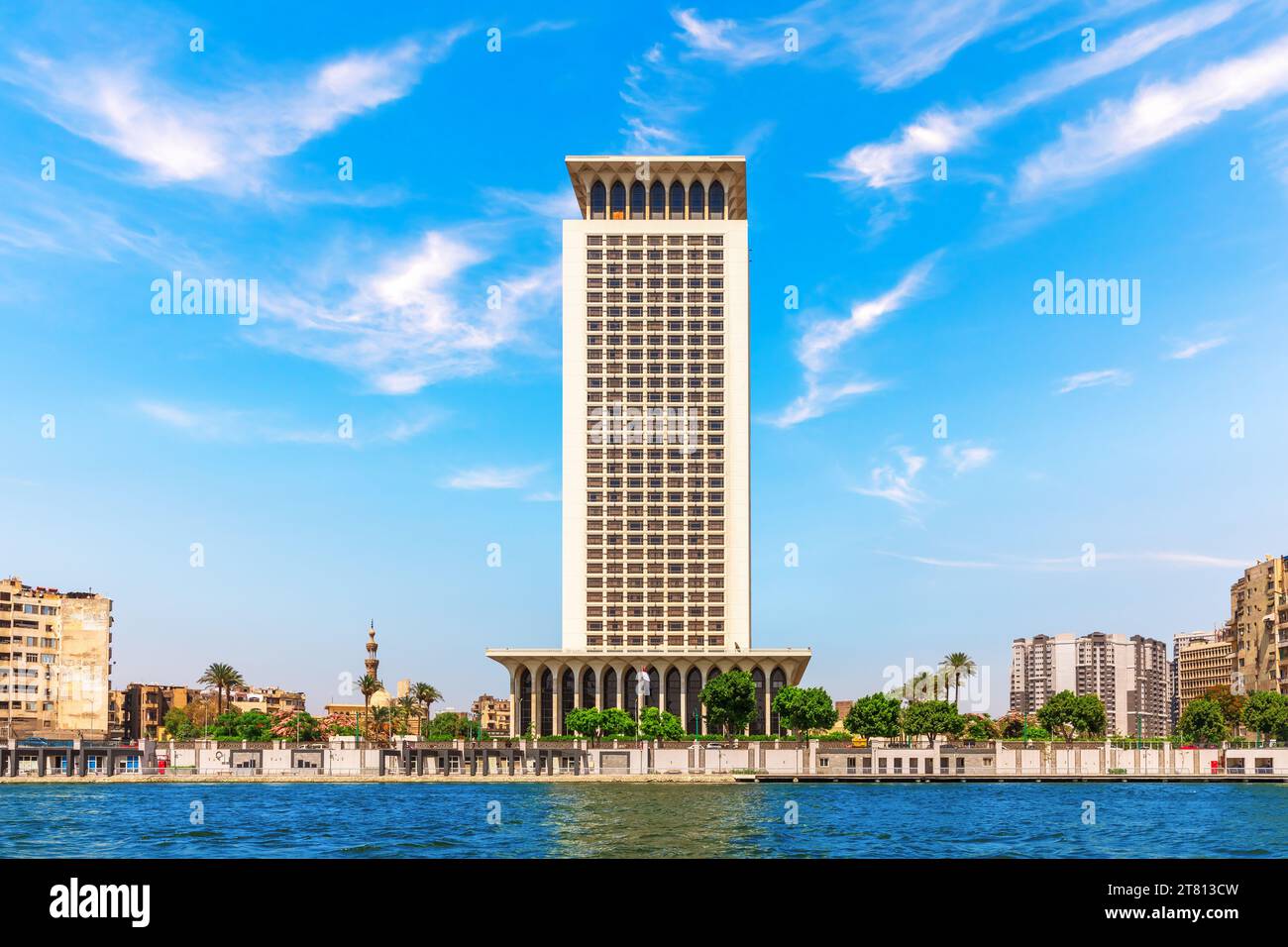 Modern architecture of Cairo, buildings on the Nile, Egypt Stock Photo ...