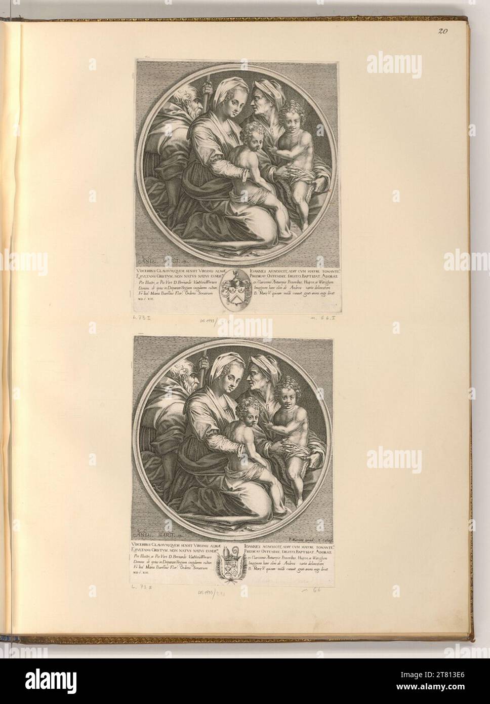 Jacques Callot (Engraver) The holy family. Copper engraving print 1613 ...