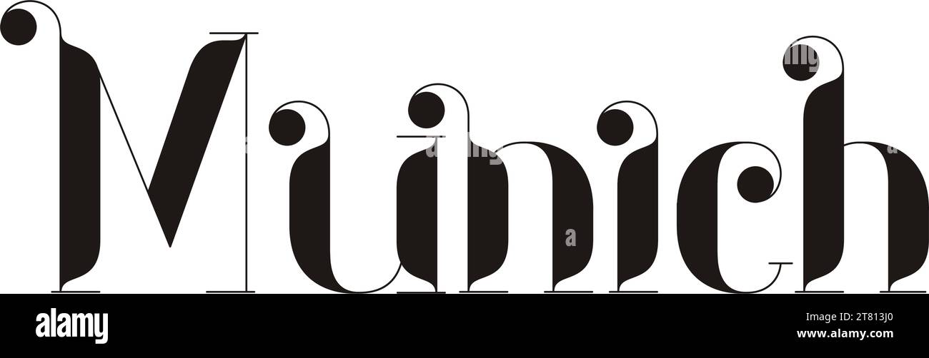 munich city lettering Stock Vector Image & Art - Alamy