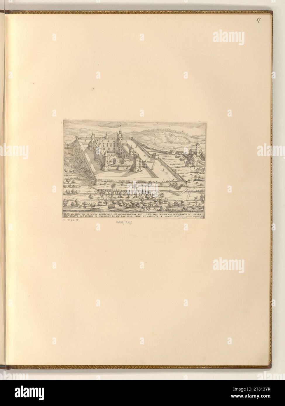 François Collignon (Engraver) Plan of the entire medium chasteau called ...
