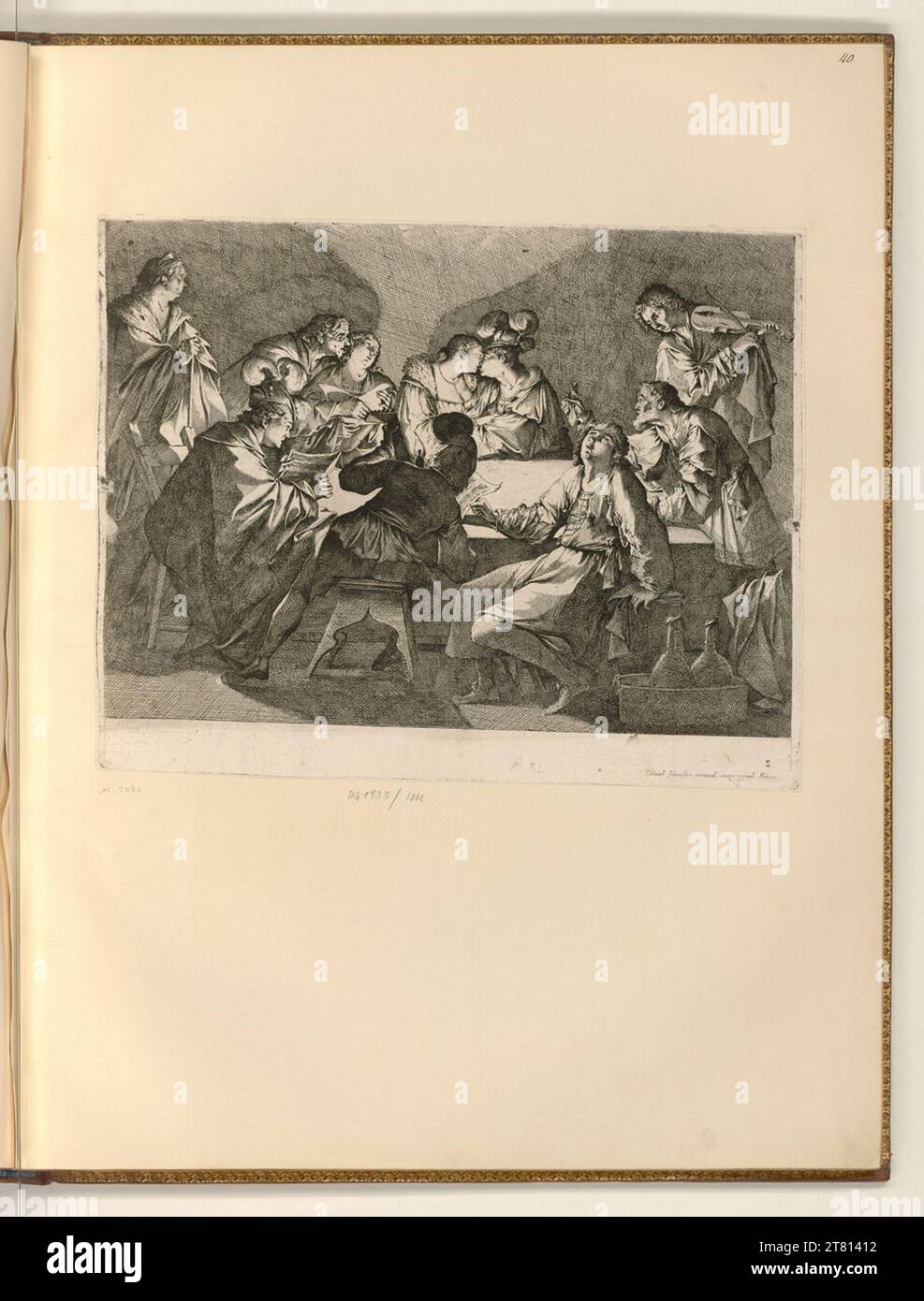 Jean Leclerc Nocturnal concert. Etching, copper engraving 1640-1691 ...