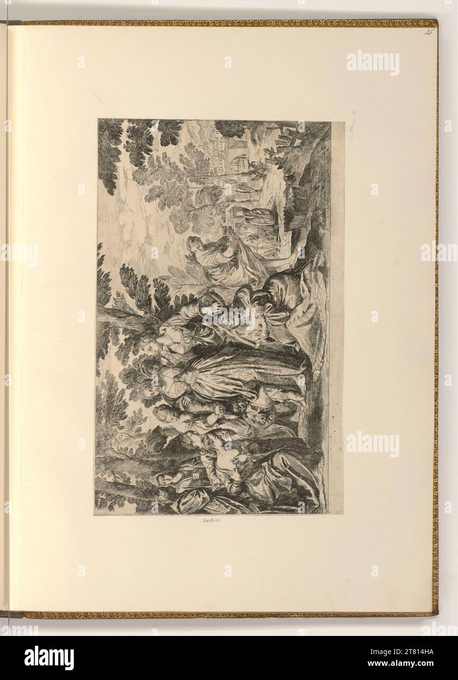 Pierre Brebiette (Engraver) The discovery of the moses. etching 1618 ...