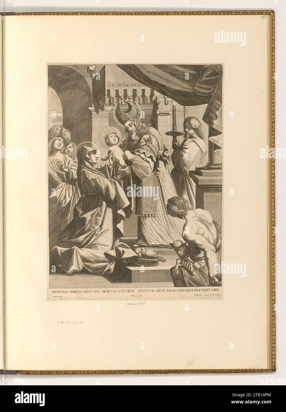 Jérôme David (Engraver) Presentation of Christ in the temple. Copper ...