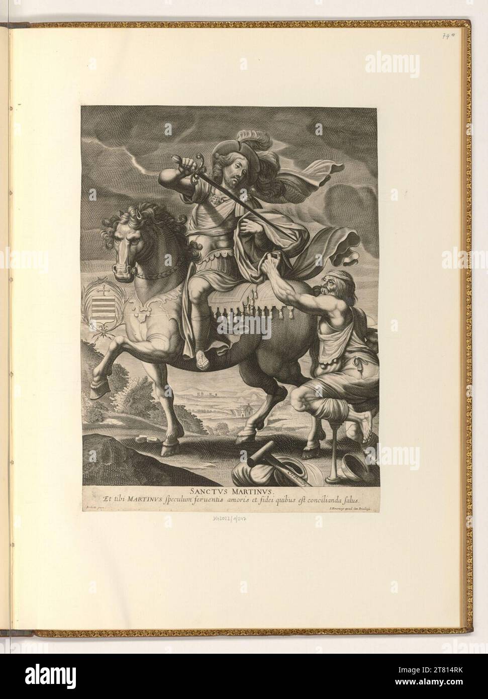 Jérôme David (Engraver) Martin von Tours. Copper engraving print 17 ...