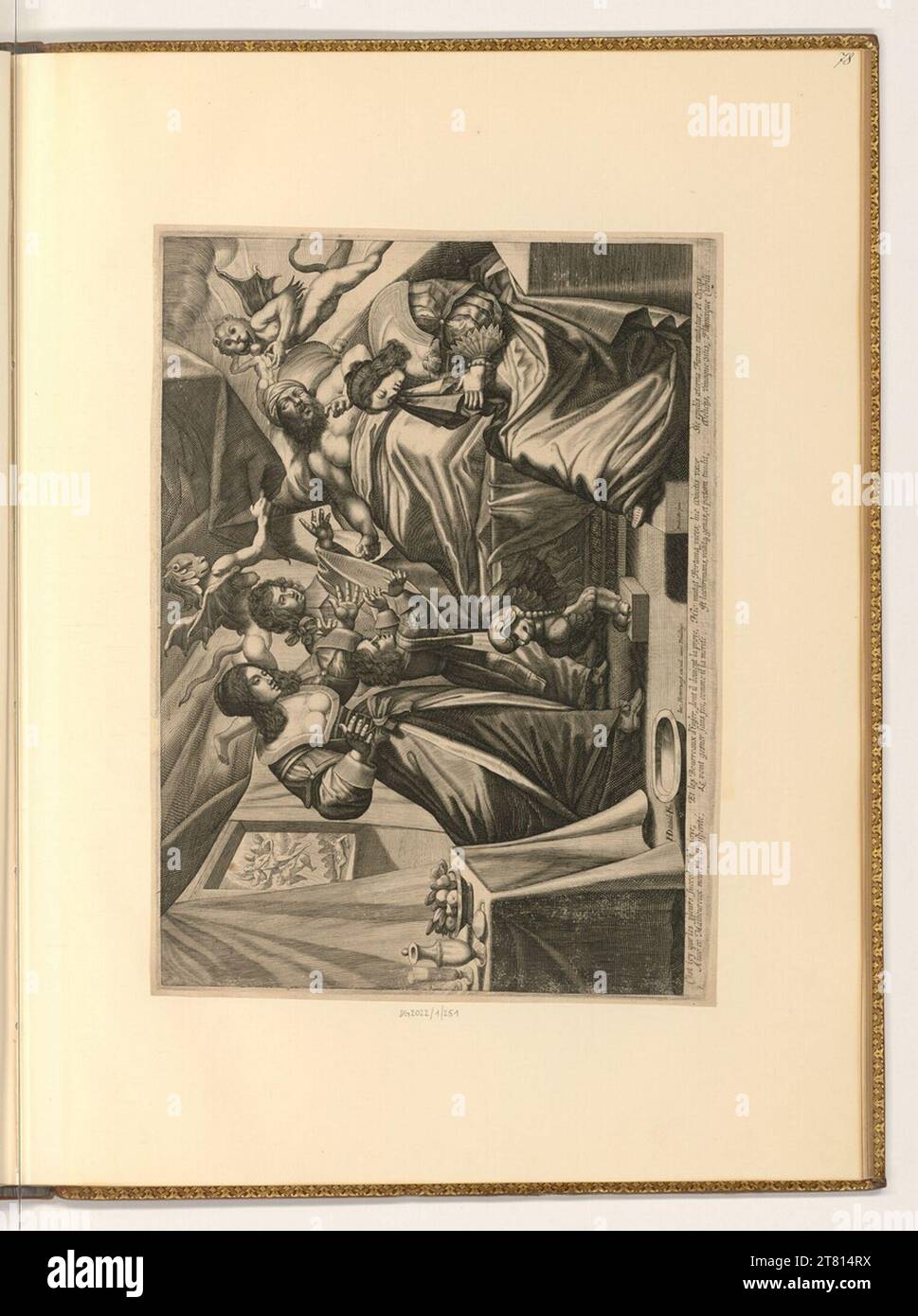 Jérôme David (Engraver) Parable of the rich man. Copper engraving print ...
